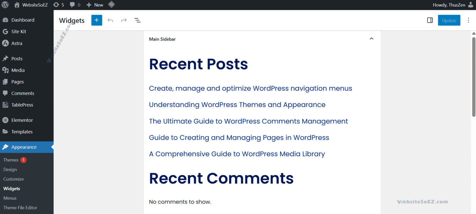 The Ultimate Guide to WordPress Widgets: A Deep Dive for 2025 - WebsiteSoEZ